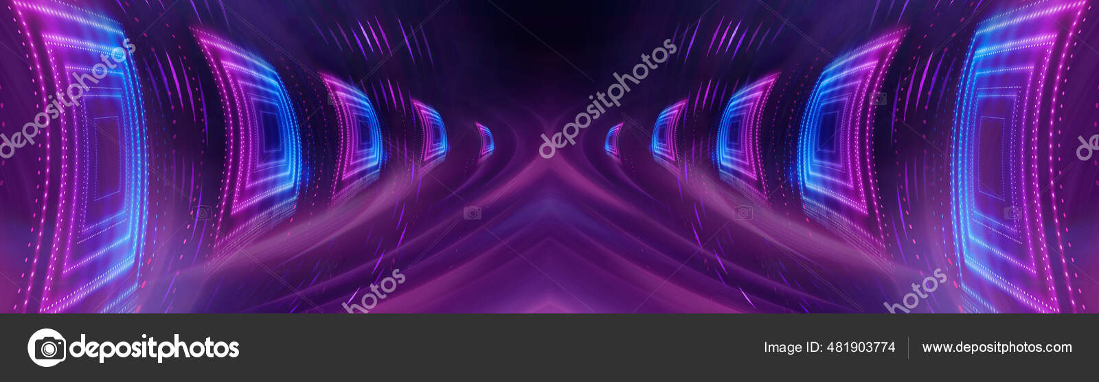 Fondo Futurista Neón Abstracto Distorsión Los Rayos Luz Escena ...