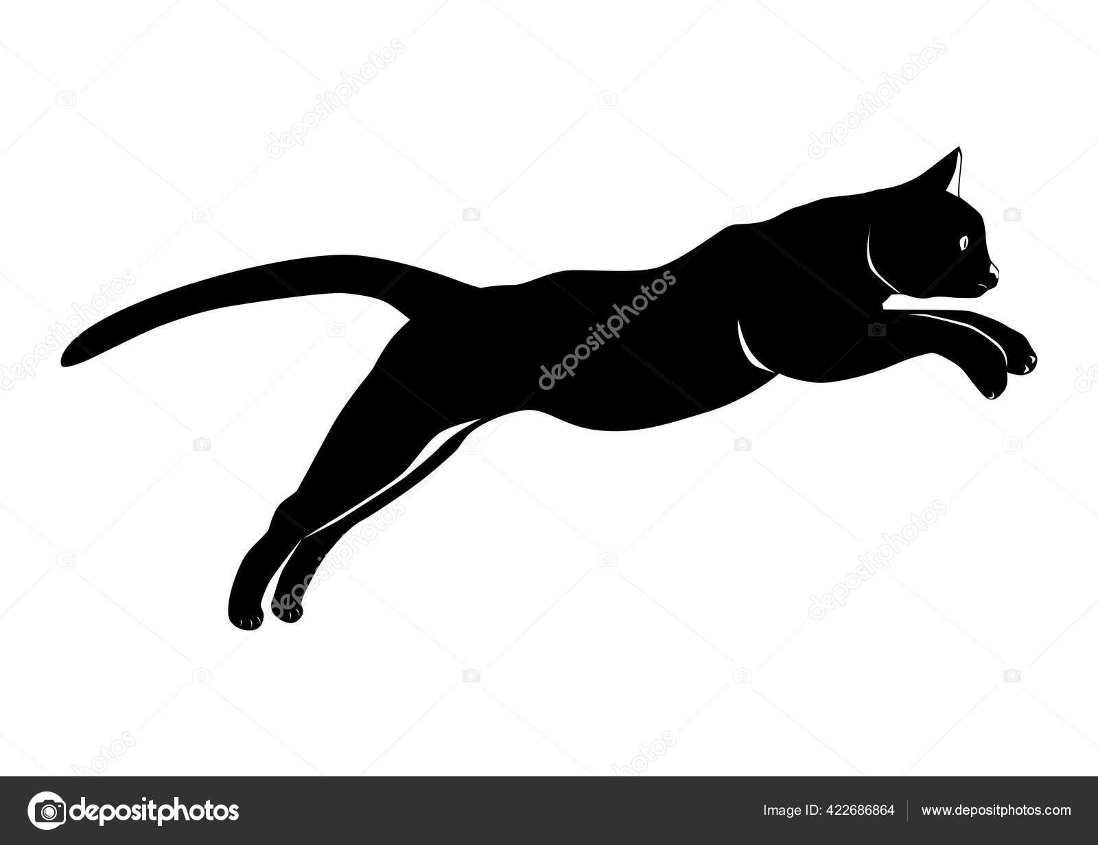 Cat Jumping Silhouette