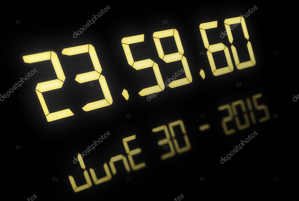 Digital clock with 60 seconds at midnight — Stock Photo © steho #61694251