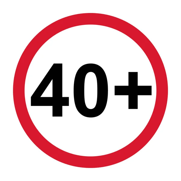 Restriction Flat Sign Isolated White Background Age Limit Symbol Ten ...