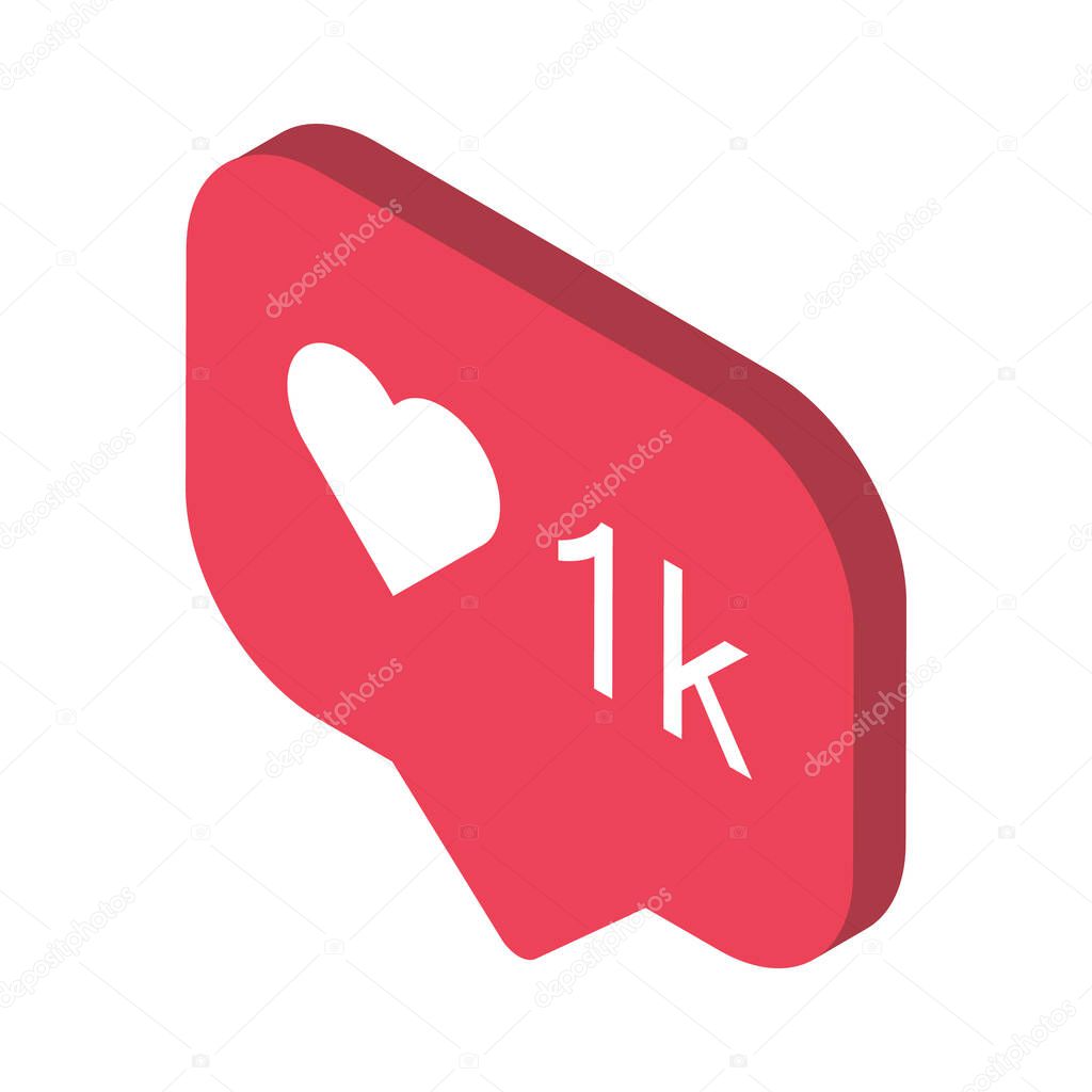 Signatura de notificaci n isom trica del seguidor para instagram de aplicaci n. Bot n de ...