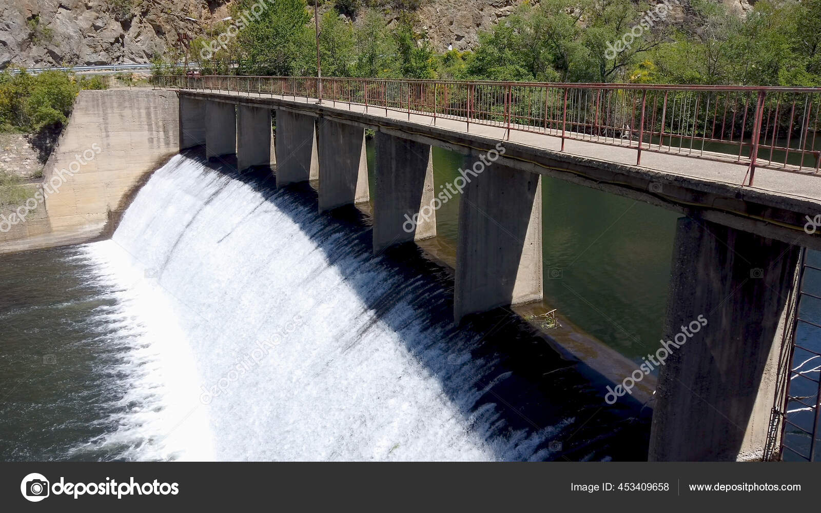 Dams Water Drainage Reduce Water Intake Dam Which Drains — Stock Photo ...