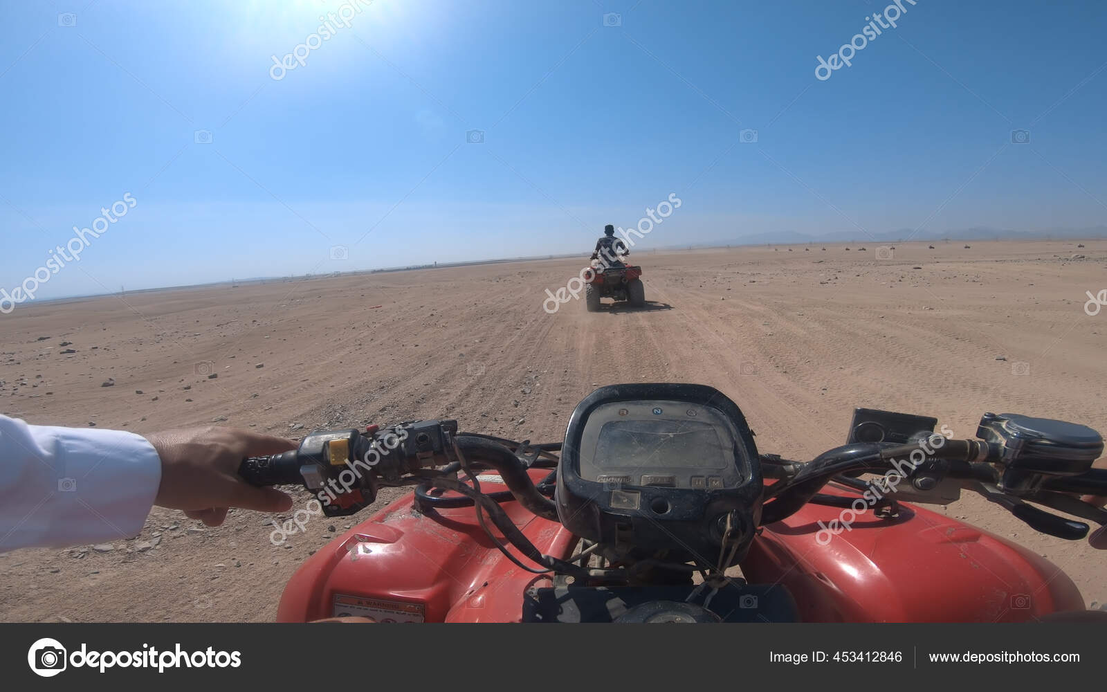 Driving Atv Desert Egypt — Stock Photo © zefart #453412846