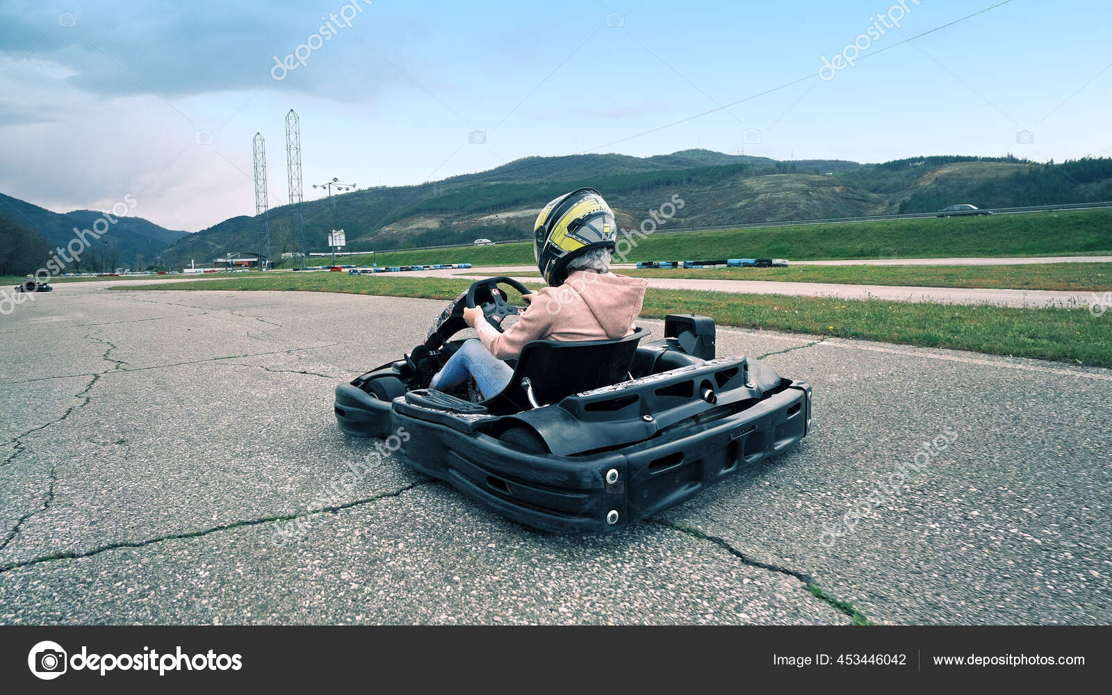 Girl Drive Kart Karting Racing Track Stock Photo by ©zefart 453446042