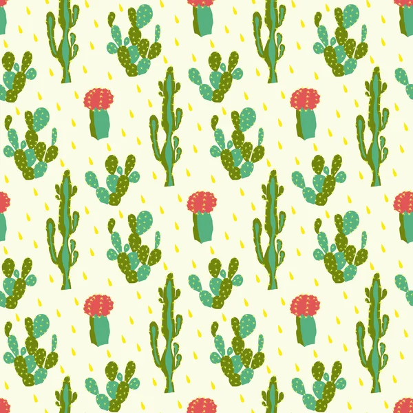 Seamless cute cactus print pattern background — Stock Vector © salomenj ...