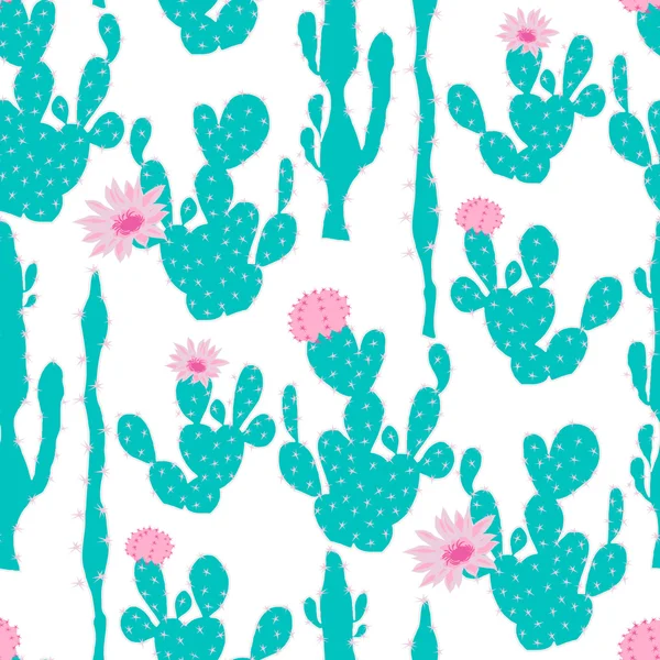 Seamless cute cactus print pattern background — Stock Vector © salomenj ...