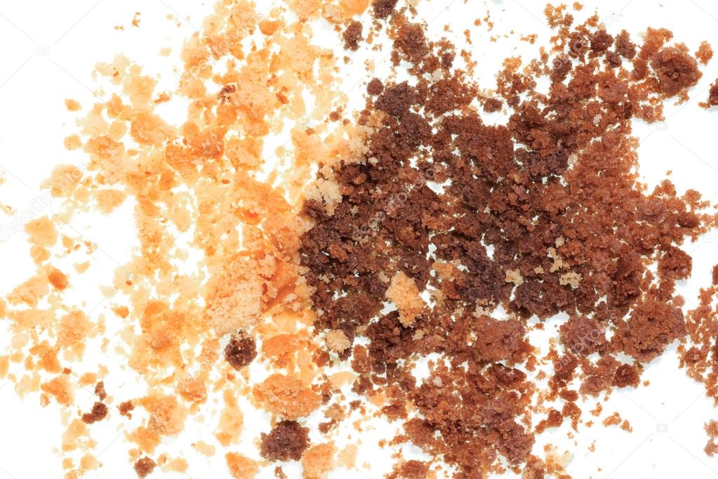 Crumbled cookies on a white background Stock Photo by ©theerapolll ...