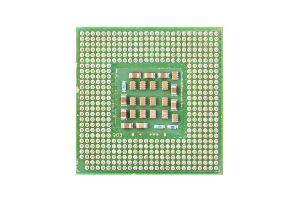 The micro elements of computer central processor unit, CPU contact pins Stock Photo by ...