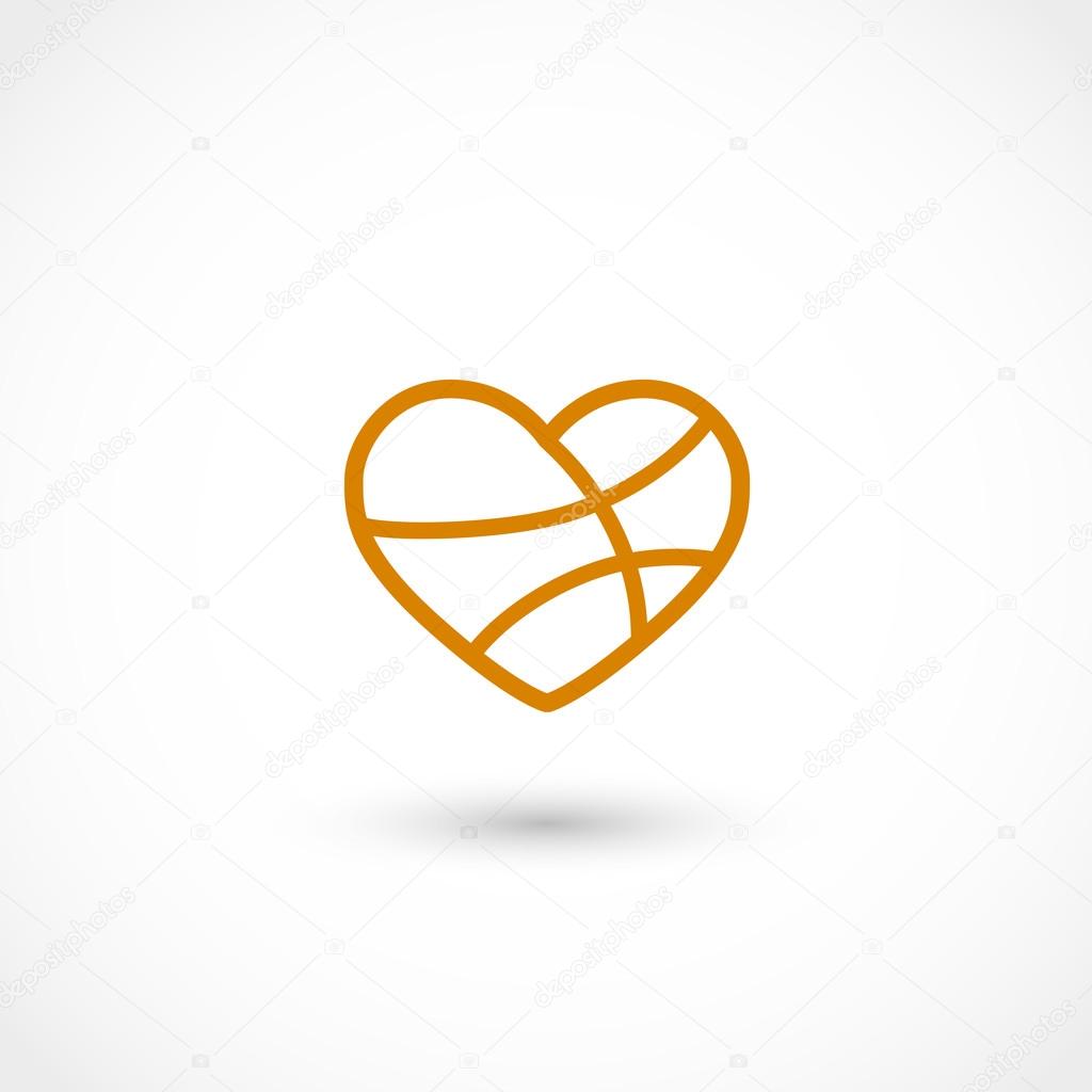 Basketball heart vector Stock Vector Image by ©Coline #98178260