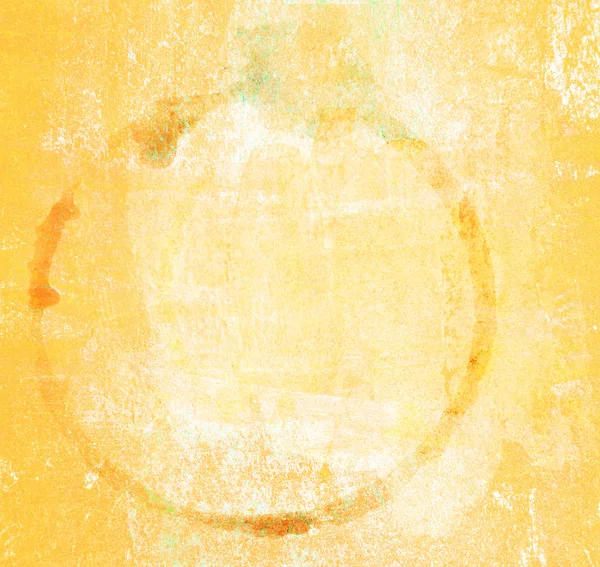 Yellow painted background, with ring stain. - Stock Image - Everypixel