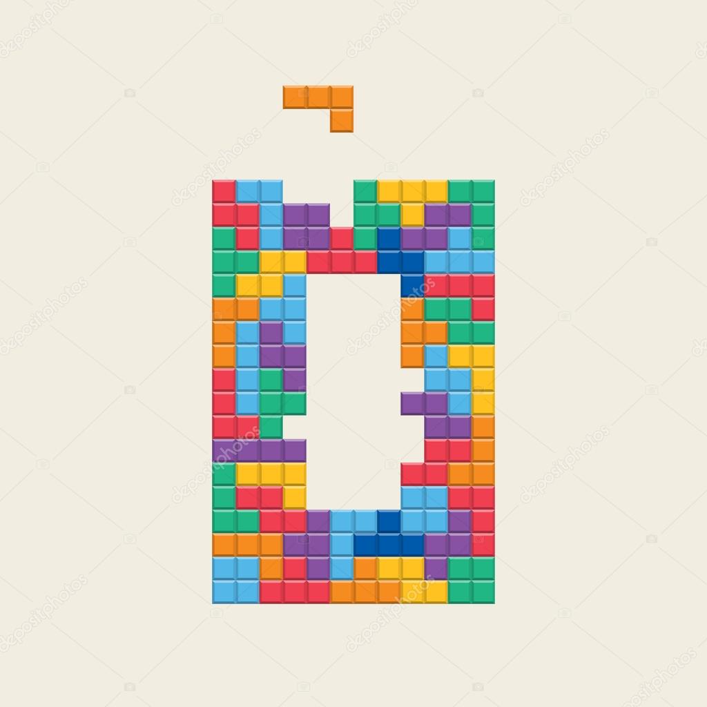 Fondo De Pantalla Del Logotipo De Tetris 3d Pegatina Tetris Emblema
