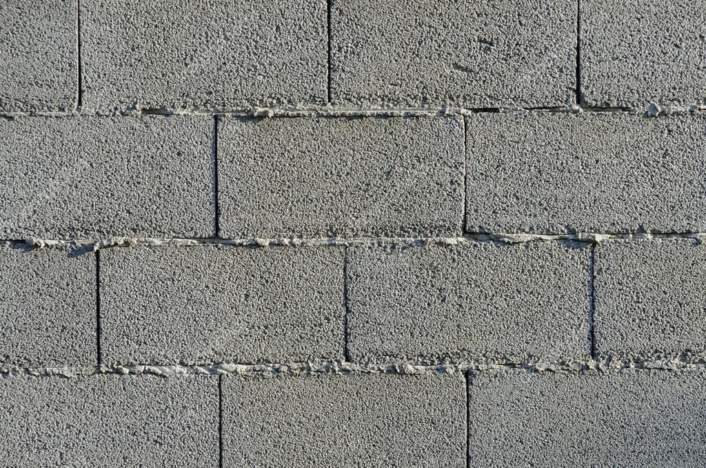 Fundo da nova parede com blocos de concreto fotos, imagens de ...
