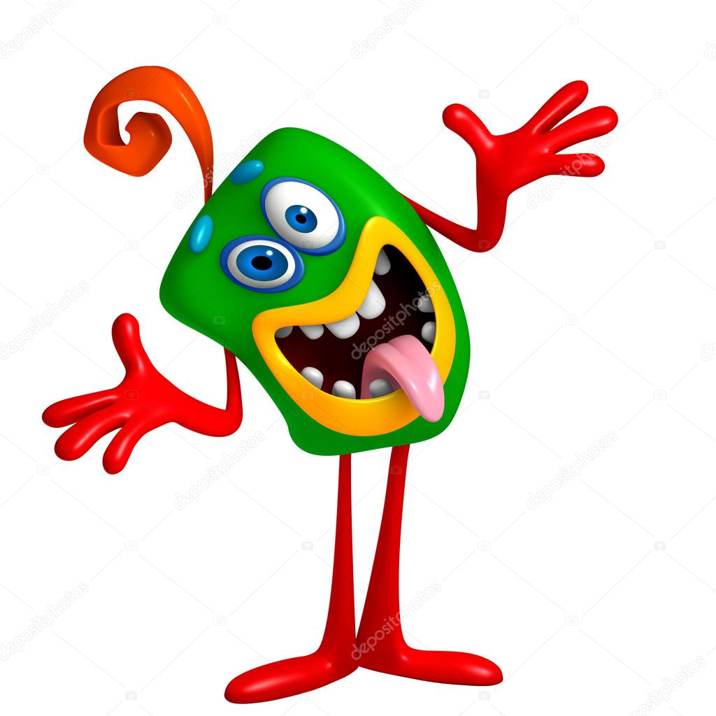 3D Cartoon Cute mutant Stock Illustration by ©bertoszig #52397603
