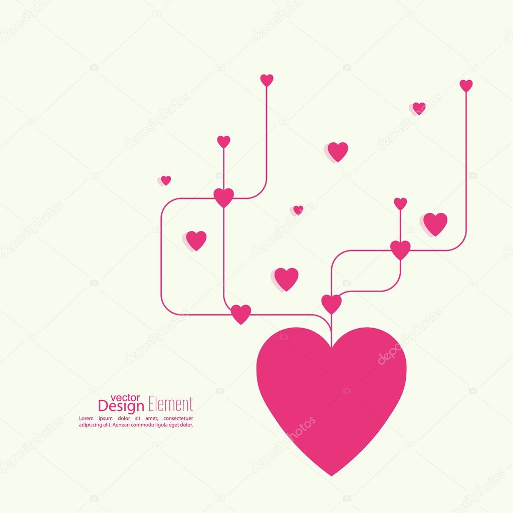 Corazón con líneas curvas que se cruzan . Vector de stock por ©sumkinn ...