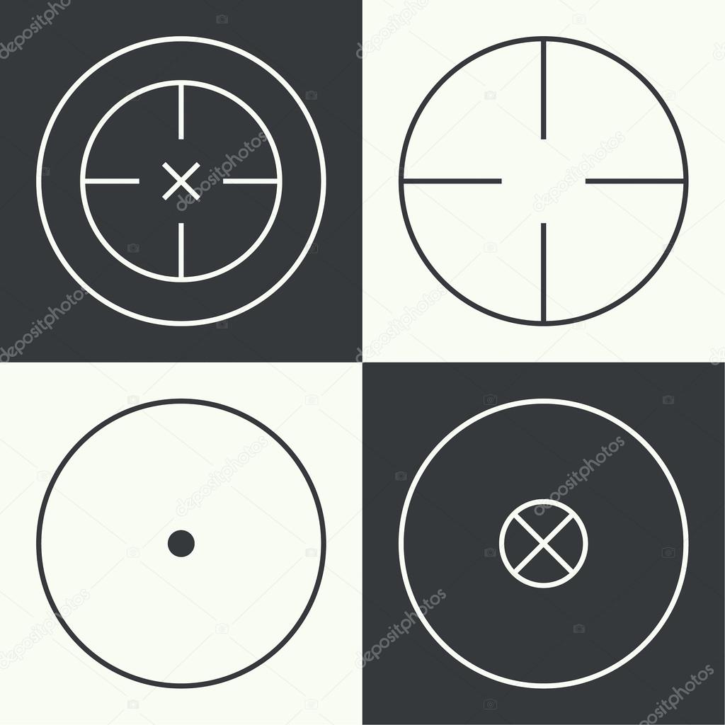 Different types of crosshair. Stock Vector Image by ©sumkinn #114211964