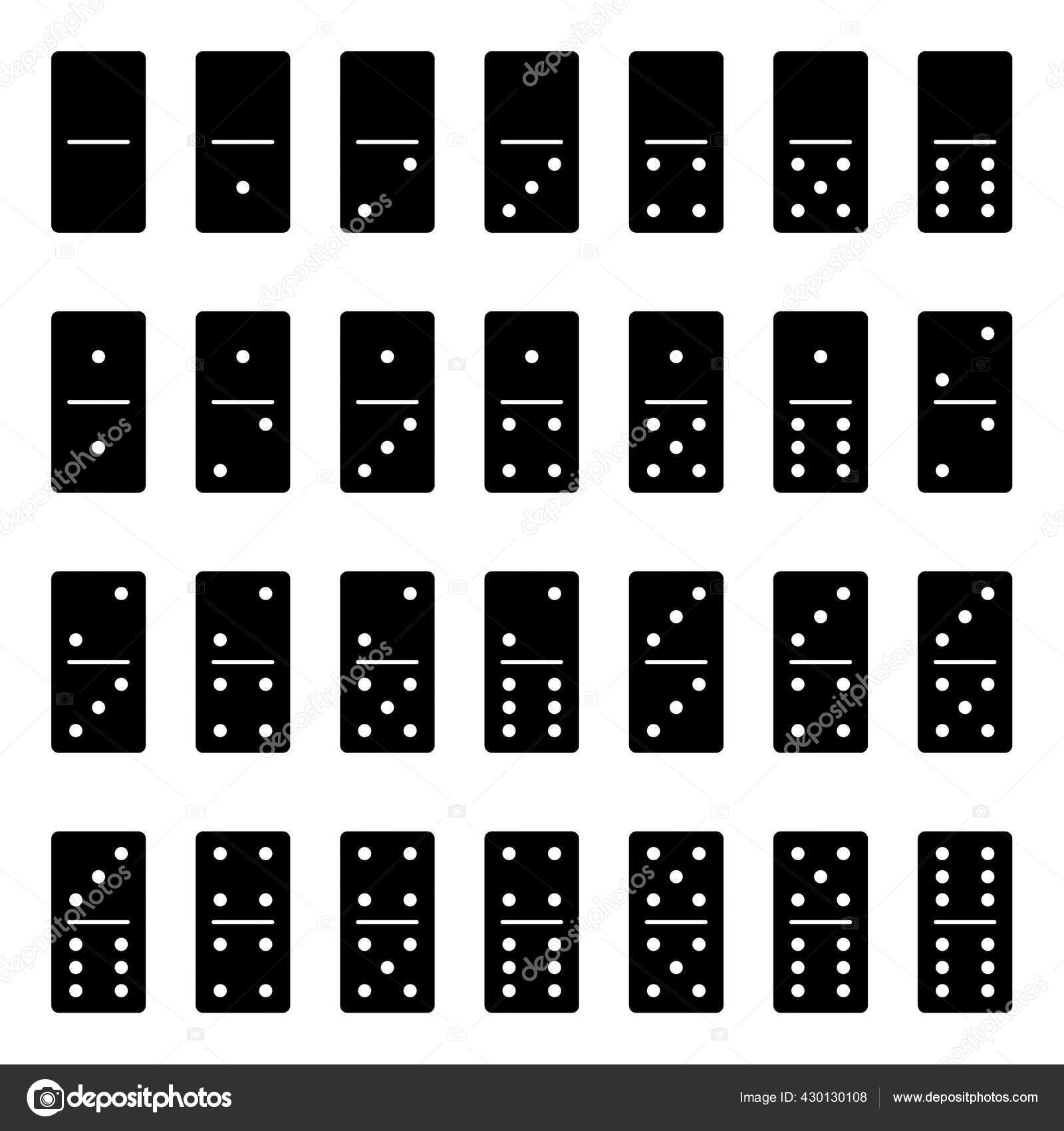 Vector set of domino Stock Vector by ©sumkinn 430130108