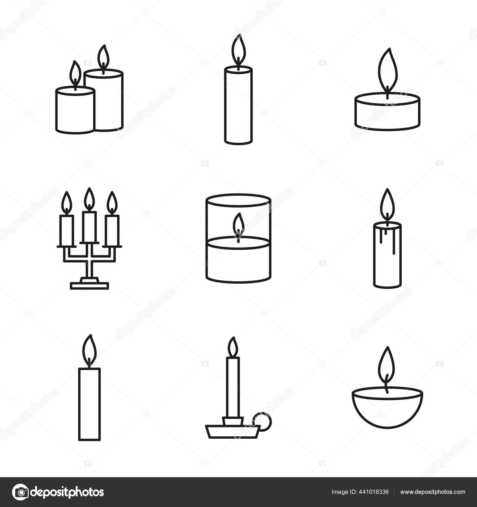 Vector set of candles icons. Stock Vector Image by ©sumkinn #441018336