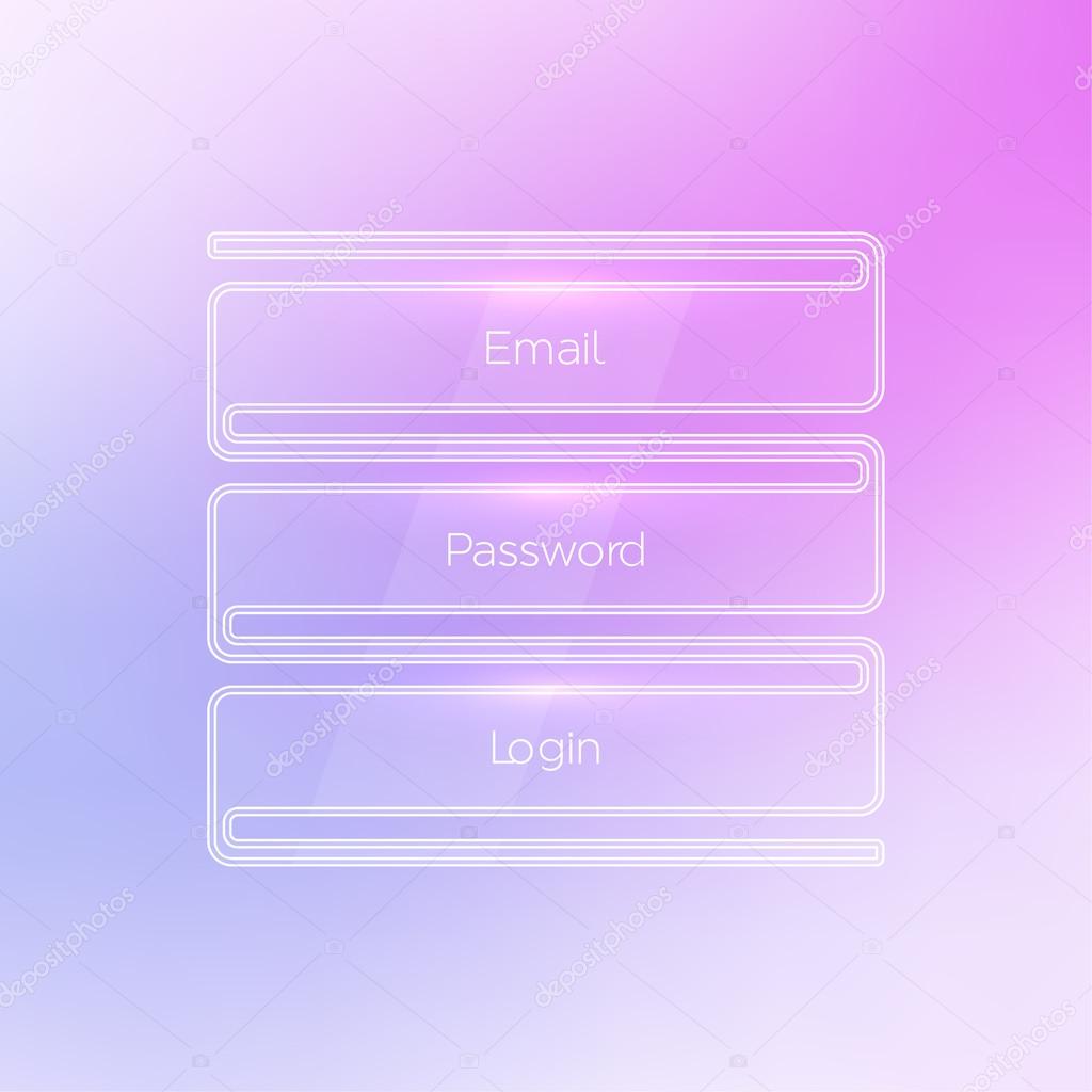 Login-Form ui-Element auf einem schönen verschwommenen Hintergrund ... Login-Form ui-Element auf einem schönen verschwommenen Hintergrund ...