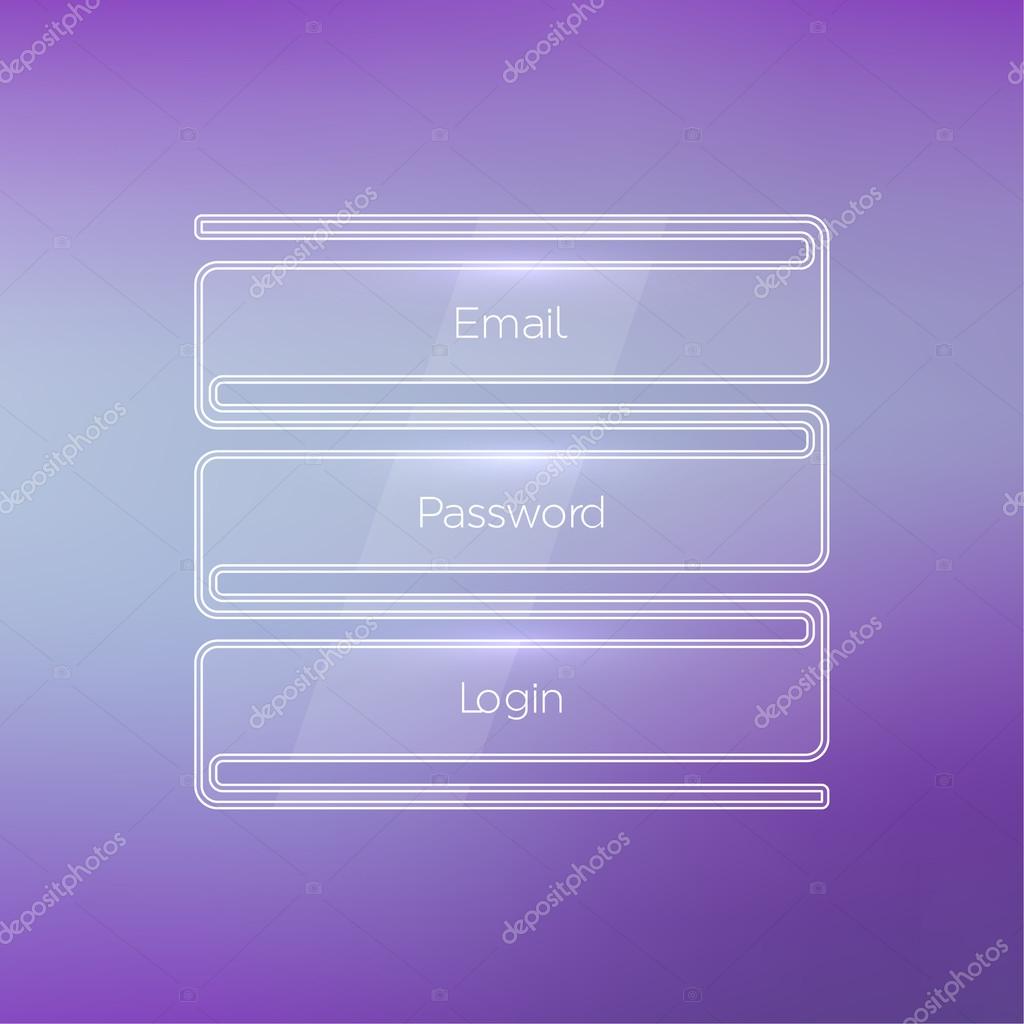 Login form ui element on a beautiful blurred background. Stock Vector ... Login form ui element on a beautiful blurred background. Stock Vector ...