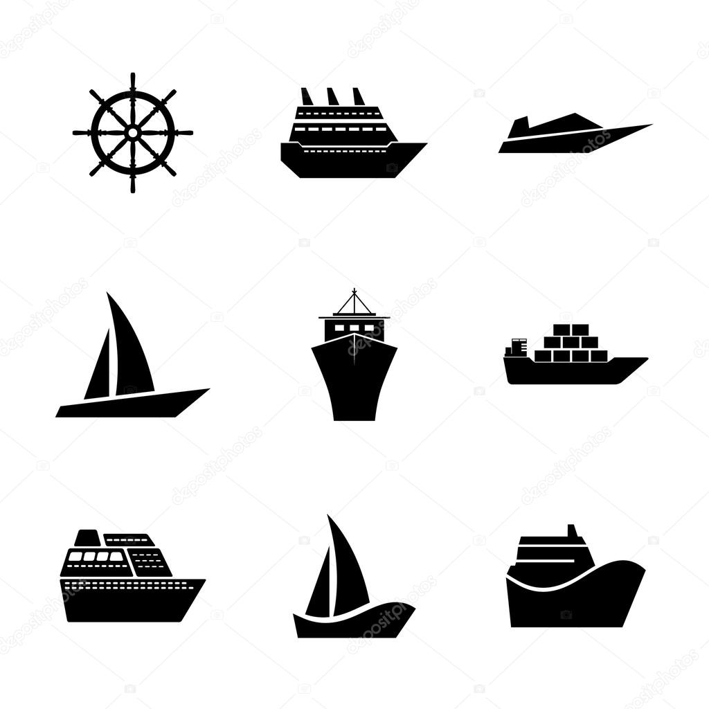 Set Icons ships. Stock Vector Image by ©sumkinn #55004571