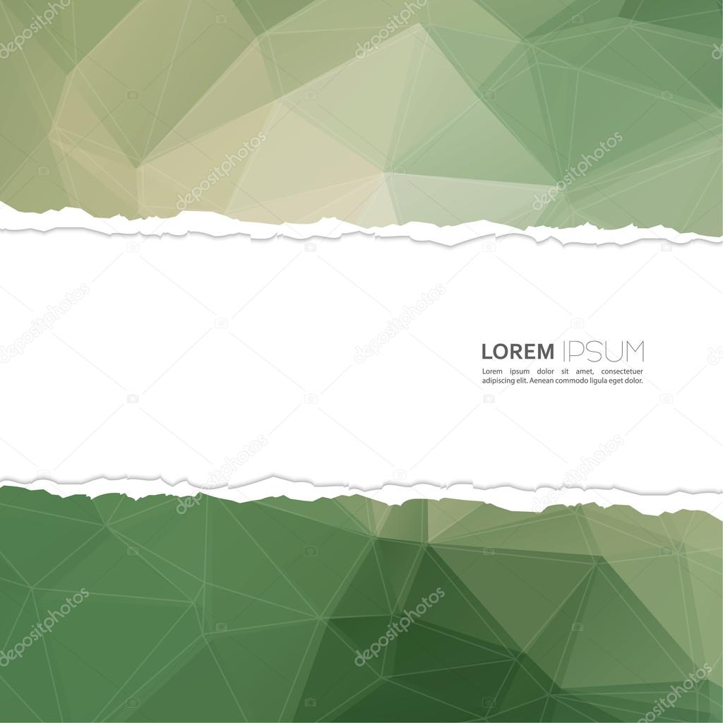 Torn paper with triangles and polygon mesh. Stock Vector by ©sumkinn ...