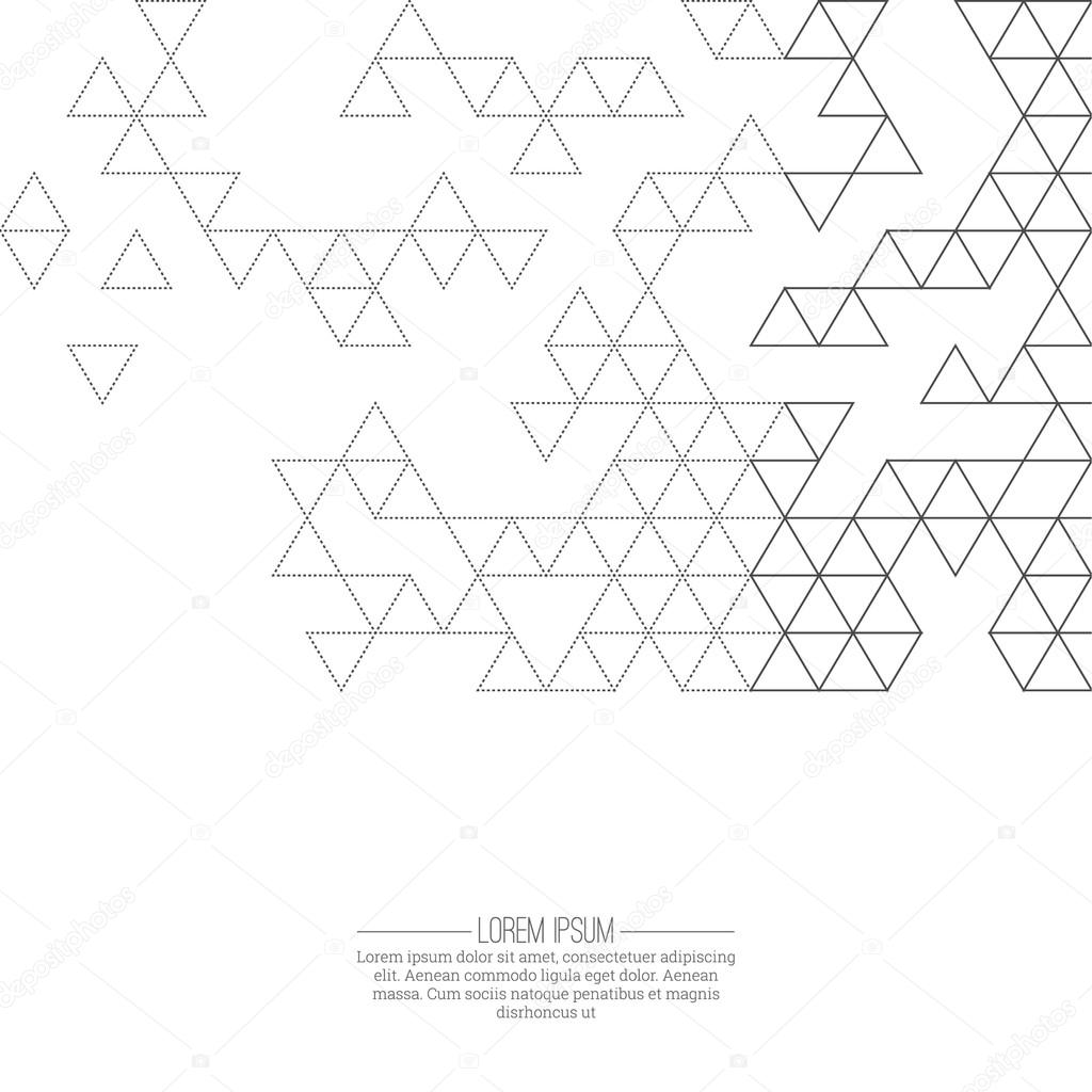 Creative abstract triangle pattern. Polygonal background. Hipst Stock ...