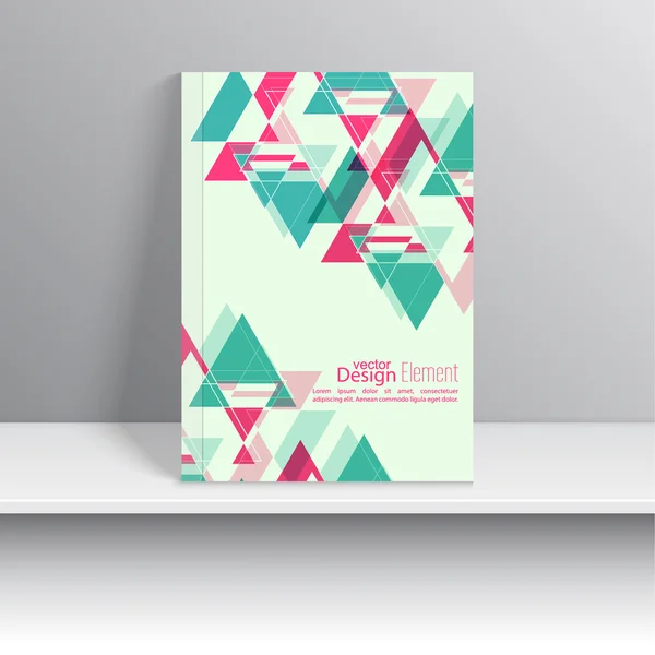 Magazine Cover with pattern, hipster triangle. Stock Vector Image by ...