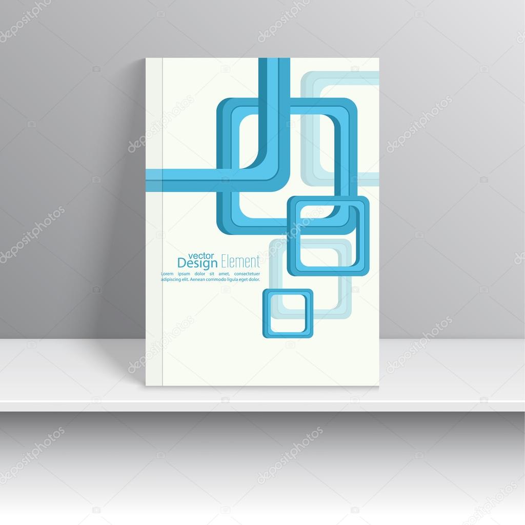 Magazine Cover with overlapping squares Stock Vector by ©sumkinn 88397308