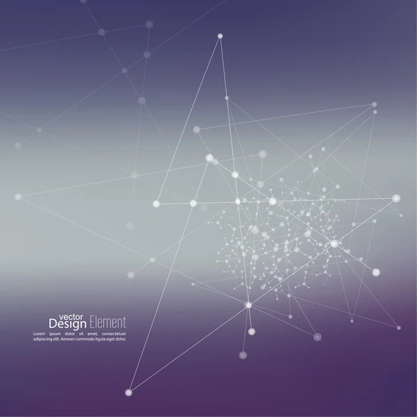 Virtual abstract background with particle — Stock Vector © sumkinn ...