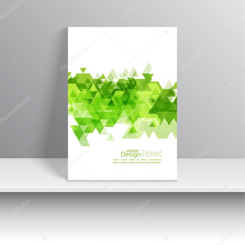 Magazine Cover with leaves, triangles. Stock Vector by ©sumkinn 99068742