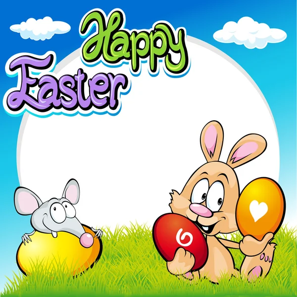 Animals and Easter eggs on green grass Stock Vector Image by ©tigatelu ...