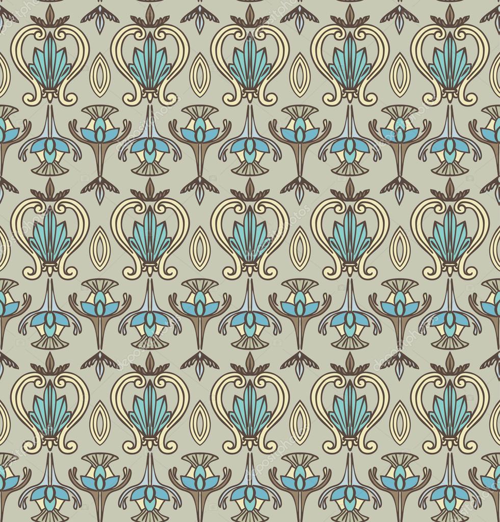 Seamless Art Nouveau Pattern. Vintage wallpaper — Stock Photo © Freire ...