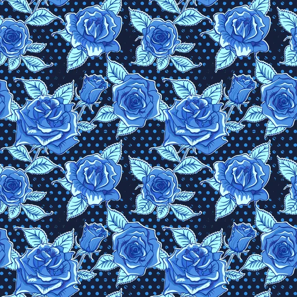 Blue Rose Pattern Background
