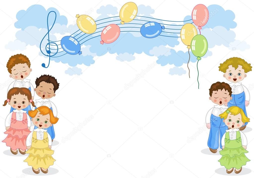 Cartoon Childrens Choir Clipart