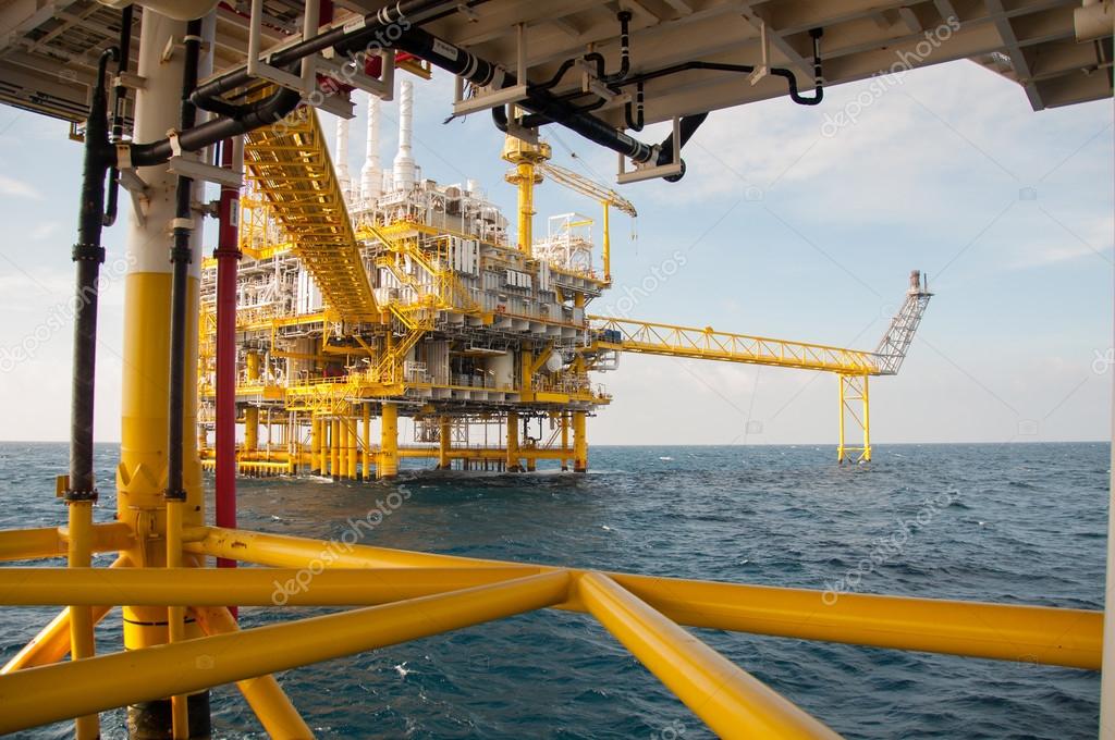 Plataforma de petr leo y gas en el golfo o en el mar, Construcci n de plataformas petrol feras y ...