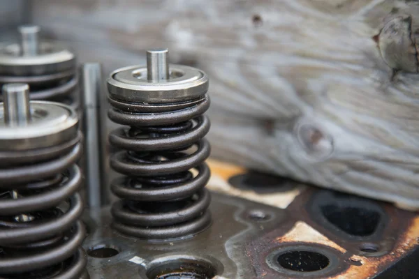 Model of a vehicle engine, engine exhaust valve and intake valve ...