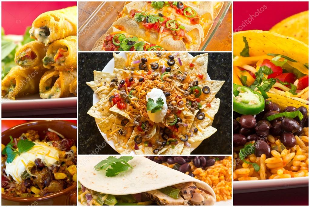 collage de comida mexicana — Fotos de Stock © ezumeimages #79856580