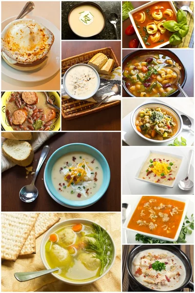Soup collage Stock Photos, Royalty Free Soup collage Images | Depositphotos
