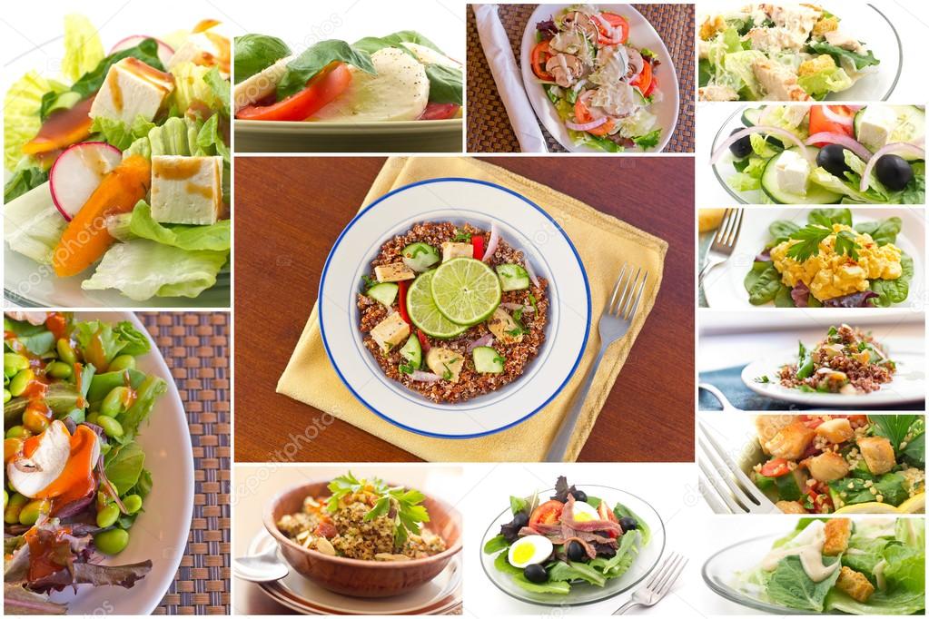 Healthy Salad Collage — Stock Photo © ezumeimages #79974944