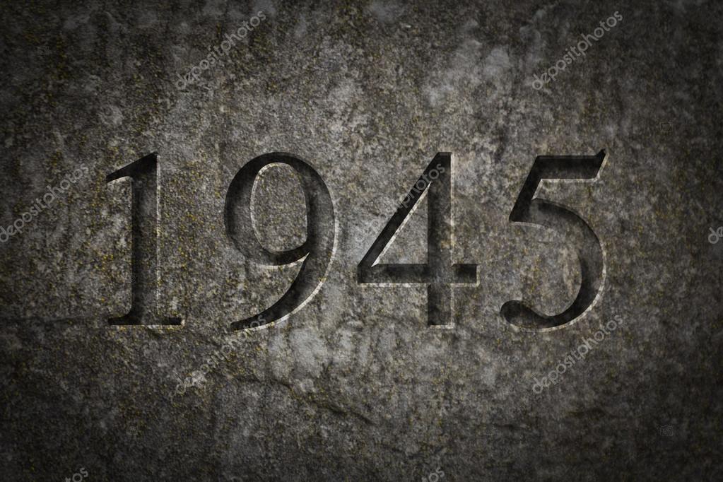 Engraved Historical Year 1945 — Stock Photo © ezumeimages #81905876