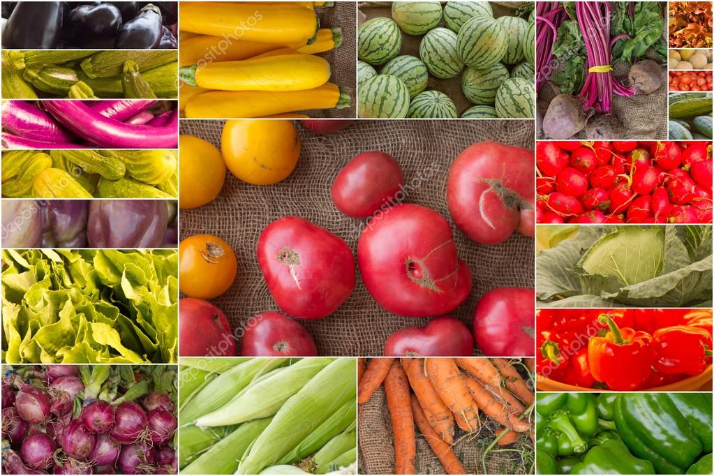 Fruit and Vegetable Collage Stock Photo by ©ezumeimages 81907938