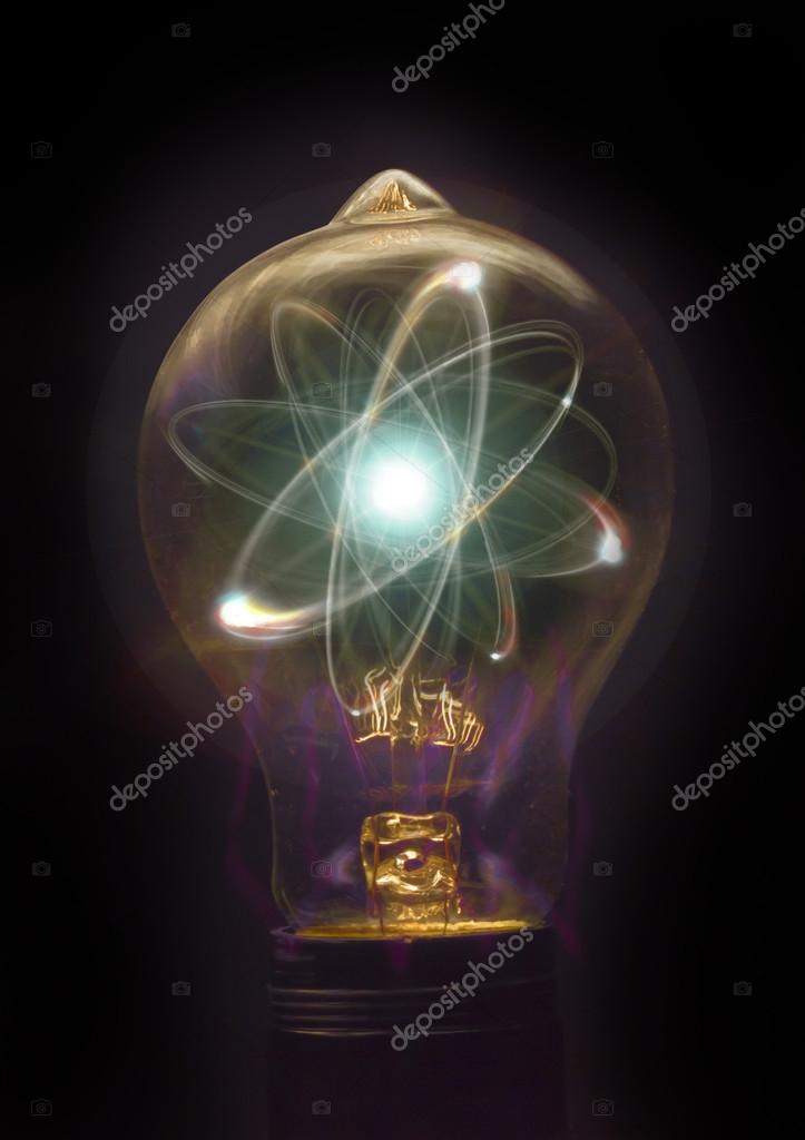 Lightbulb Atom Particle Stock Photo by ©ezumeimages 85617914