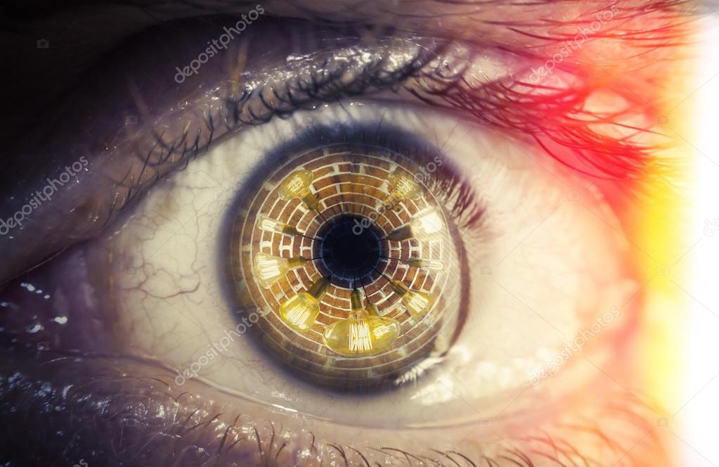 Eyeball Lightbulb Reflection Stock Photo by ©ezumeimages 85618852