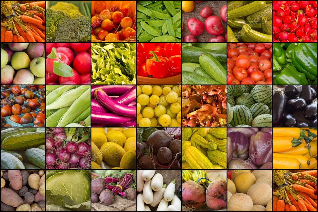Fruits and Vegetables Collage Stock Photo by ©ezumeimages 85618898