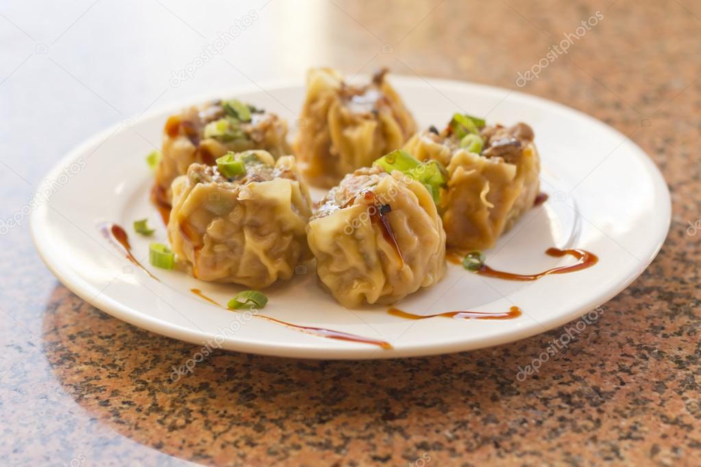 Chinese Dim Sum Dumplings — Stock Photo © ezumeimages #90516620