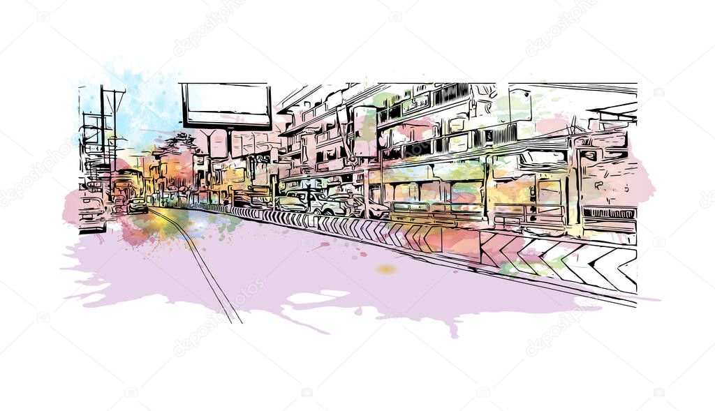 Imprimir Vista del edificio con el hito de Dimapur es una ciudad en la ...