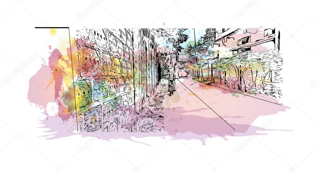 Imprimir Vista del edificio con el hito de Dimapur es una ciudad en la ...