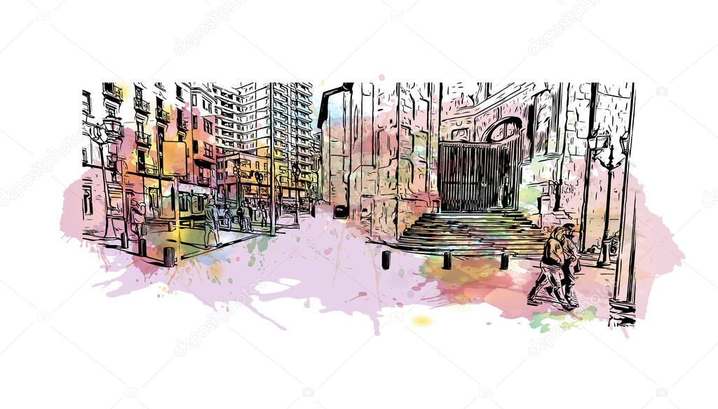 Imprimir Vista de edificio con hito de Bilbao es la ciudad de España ...