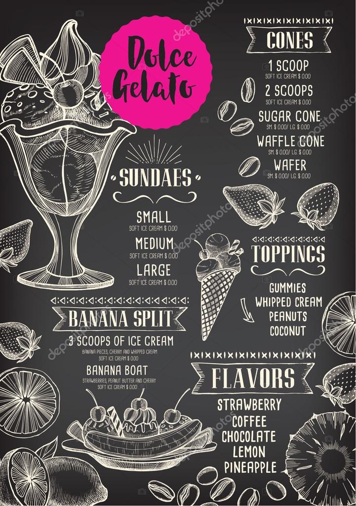 Ice Cream Menu Design