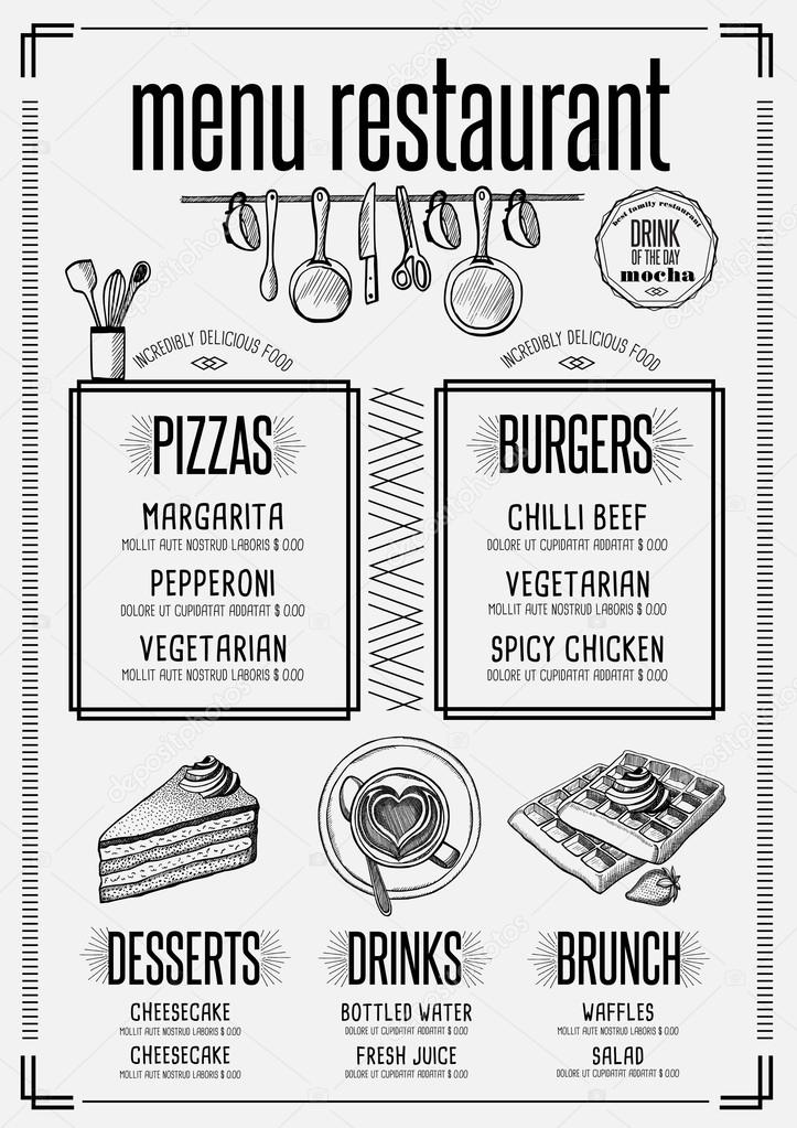 Vintage Menu Clipart